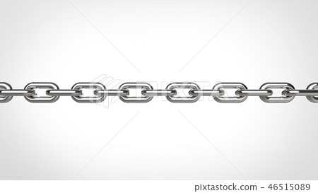 Chain silver white background front view - Stock Illustration [46515089 ...