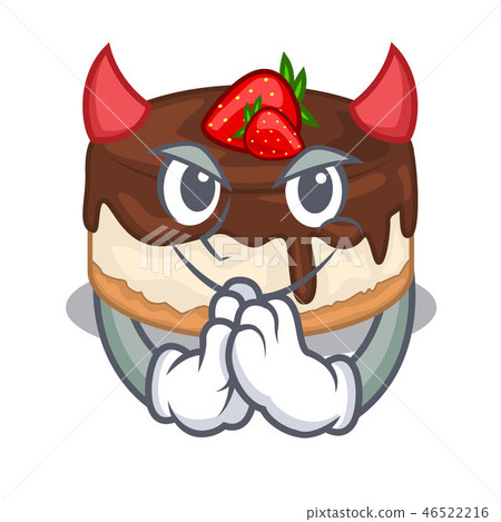 Devil berries cartoon cake on above table - Stock Illustration ...