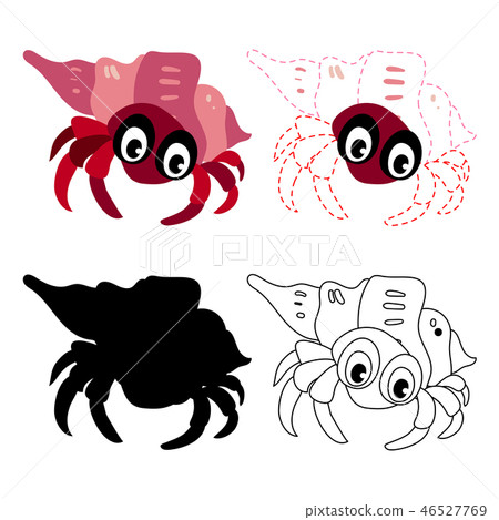 mermit crab worksheet vector design - Stock Illustration [46527769] - PIXTA