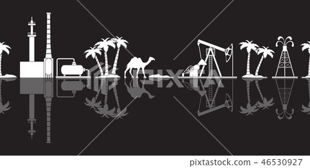 Oil industry vector seamless pattern-插圖素材 [46530927] - PIXTA圖庫