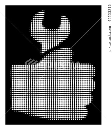 White Halftone Service Hand Icon - Stock Illustration [46533216] - PIXTA