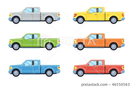 Off-road 4x4 pickup car. Side view offroad auto. - Stock Illustration ...