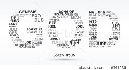 GOD with bible words genesis to revelation vector-插圖素材 [46561686] - PIXTA圖庫