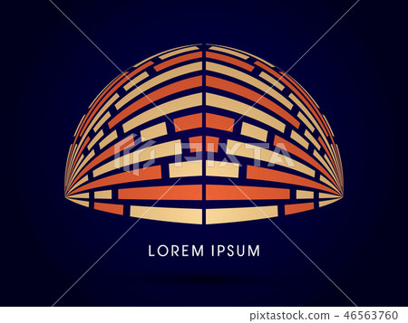 Dome abstract construction, design graphic vector. - Stock Illustration ...