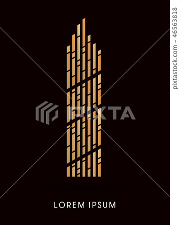 Sky building tower Abstract construction vector - Stock Illustration ...