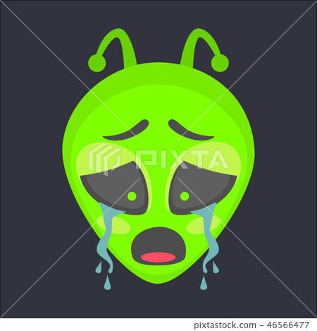 Alien head - Crying - Stock Illustration [46566477] - PIXTA