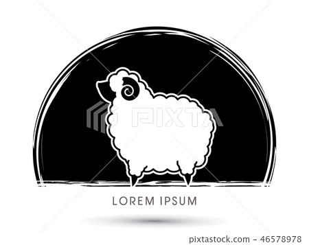 Fat Sheep graphic vector. - Stock Illustration [46578978] - PIXTA