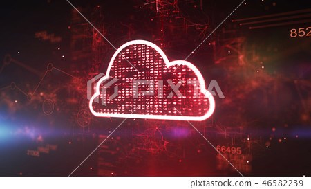 Beaming Cyber Red Cloud CPU - Stock Illustration [46582239] - PIXTA