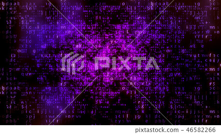 Sparkling Falling Violet Matrix Letters - Stock Illustration [46582266 ...