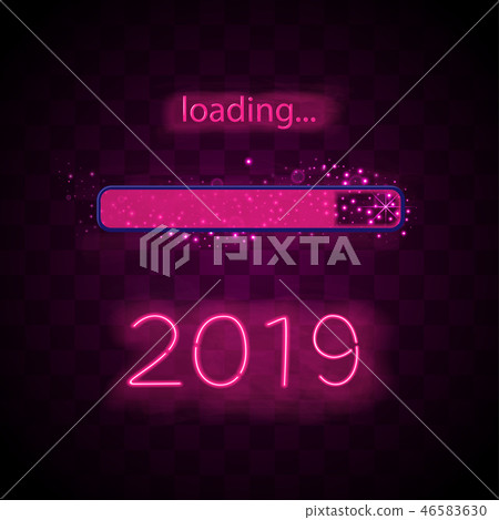Neon progress bar - Stock Illustration [46583630] - PIXTA