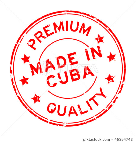 Grunge red premium quality made in Cuba seal stamp - Stock Illustration ...