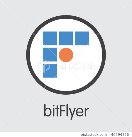 Exchange - Bitflyer. The Crypto Coins or... - Stock Illustration ...