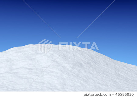 Snow hill under blue sky closeup - Stock Illustration [46596030] - PIXTA