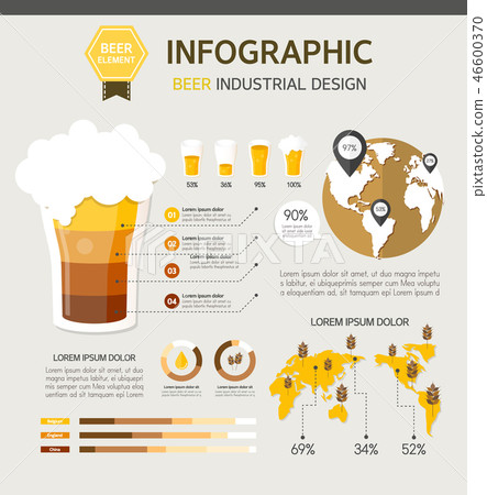 Beer infographic - Stock Illustration [46600370] - PIXTA
