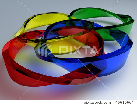 Loop circle created with glass transparent color. - Stock Illustration ...