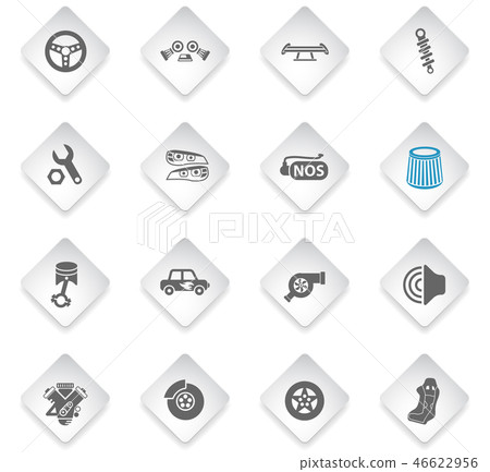 auto tuning icon set - Stock Illustration [46622956] - PIXTA