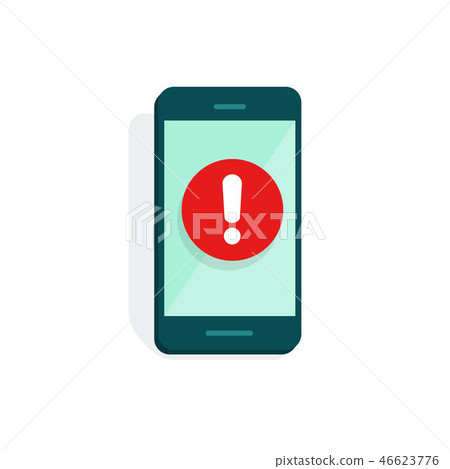 Mobile phone alarm or alert sign vector icon,... - Stock Illustration ...