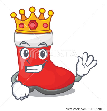 King santa boots in shape a cartoon - Stock Illustration [46632005] - PIXTA