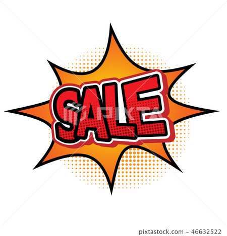 Sale comic text speech bubble-插圖素材 [46632522] - PIXTA圖庫