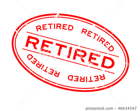 Grunge red retired word oval rubber seal stamp - Stock Illustration ...