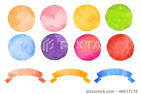 Watercolor circle material illustration - Stock Illustration [46637278 ...