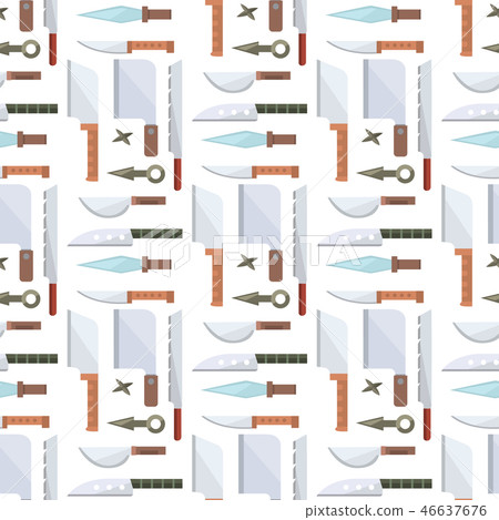 Knifes cooking chef meal kitchen utensil lunch... - Stock Illustration ...