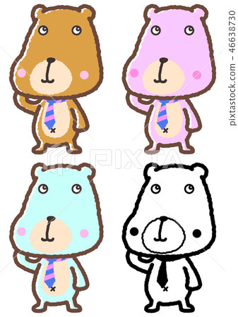 Bear fancy animal illustration - Stock Illustration [46638730] - PIXTA