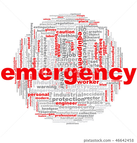 Emergency word cloud-插圖素材 [46642458] - PIXTA圖庫
