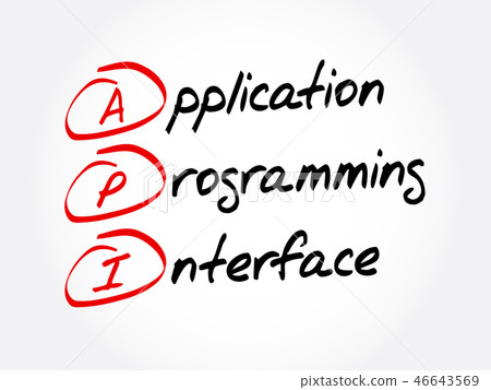 API - Application Programming Interface acronym - Stock Illustration [46643569] - PIXTA