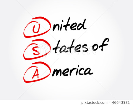 USA - United States of America acronym - Stock Illustration [46643581 ...