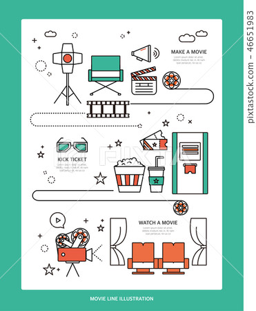 Movie line illustration - Stock Illustration [46651983] - PIXTA
