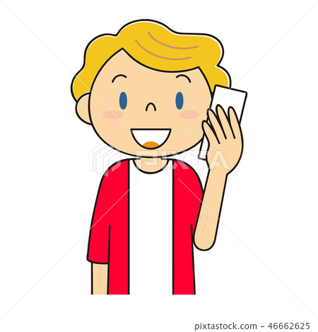 Foreign woman making a phone call with smile - Stock Illustration ...