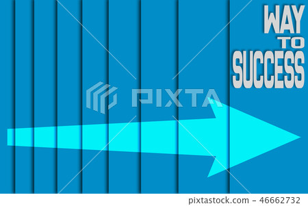 Way to success, blue stairs with a arrow sign - Stock Illustration ...