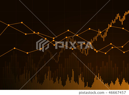 Illustration of orange business chart of growth - Stock Illustration ...