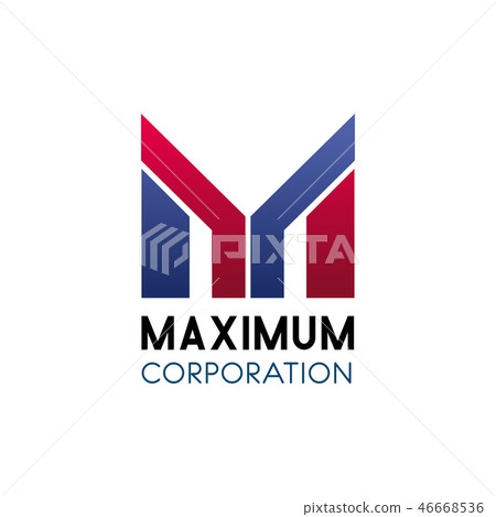 Maximum corporation letter M vector icon - Stock Illustration [46668536 ...