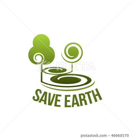 Save Earth vector sign - Stock Illustration [46668570] - PIXTA
