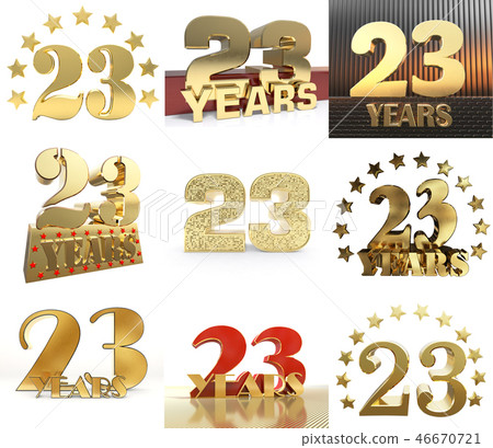 Set of number twenty-three years celebration - Stock Illustration ...