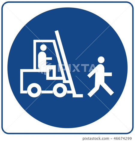 Safety sign symbol in blue circle - Stock Illustration [46674299] - PIXTA