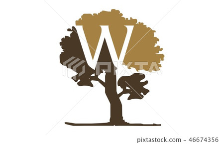Tree Letter W - Stock Illustration [46674356] - PIXTA