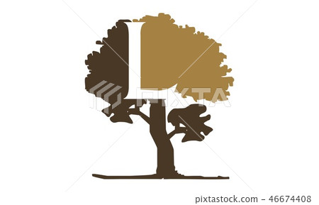 Tree Letter L - Stock Illustration [46674408] - PIXTA