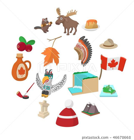 Canada icons cartoon - Stock Illustration [46678668] - PIXTA