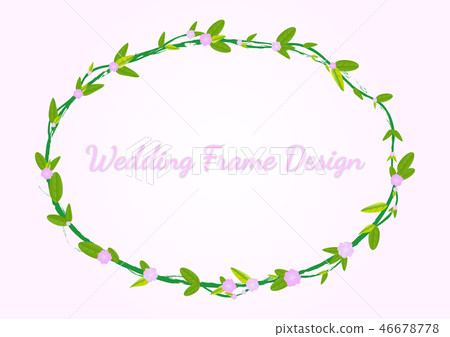 Wedding Floral Monogram Nature Ivy Flowers Frame - Stock Illustration ...