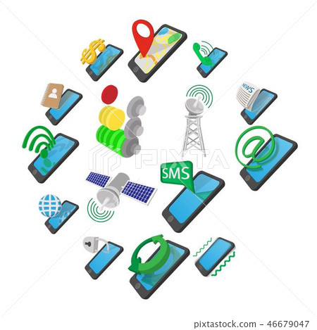 Phone cartoon icons - Stock Illustration [46679047] - PIXTA
