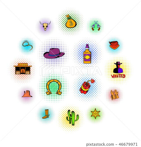 Wild West icons set - Stock Illustration [46679971] - PIXTA