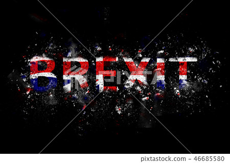 Exploding Brexit Text in Union Jack colours - Stock Illustration ...