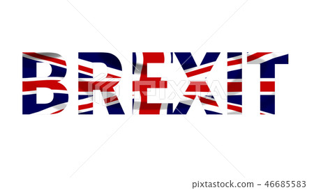 Brexit text in the colours of the Union Jack flag - Stock Illustration ...