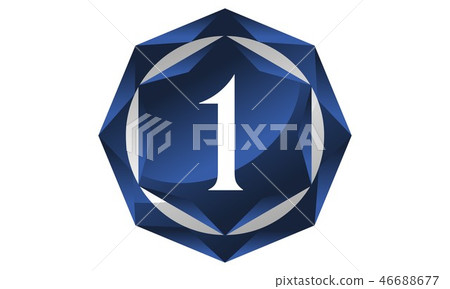Modern Number 1 - Stock Illustration [46688677] - PIXTA