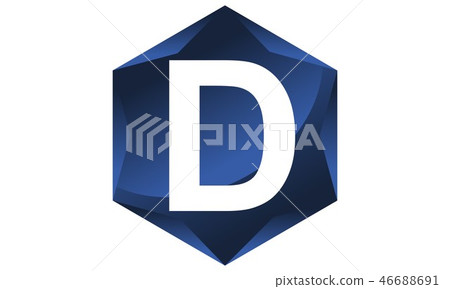 Modern Letter D - Stock Illustration [46688691] - PIXTA