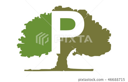 Oak Tree Letter P - Stock Illustration [46688715] - PIXTA