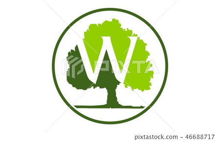 letter W tree - Stock Illustration [46688717] - PIXTA